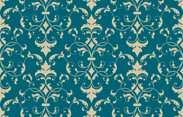 Download wallpaper blue, retro, background, Wallpaper, pattern, vintage ...