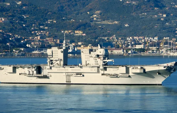 Wallpaper The Italian Navy, 2024, INS Trieste, L 9890, multi-purpose ...