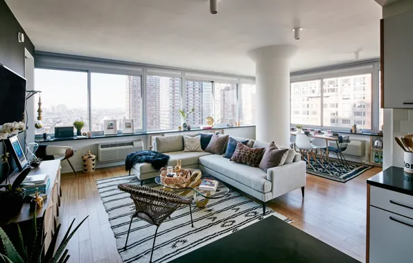 Wallpaper interior, megapolis, living room, New Jersey, dining room ...