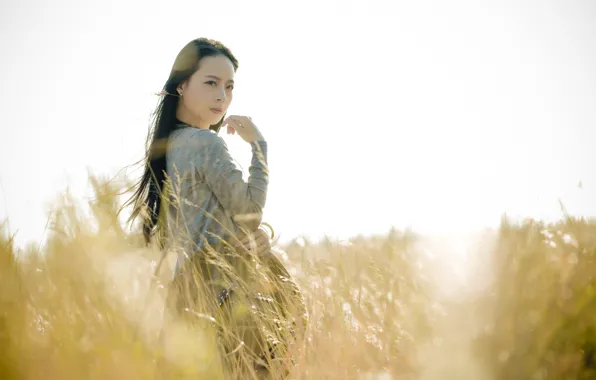 Wallpaper girl, light, nature for mobile and desktop, section девушки ...