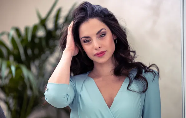 Wallpaper look, girl, pose, makeup, Marco Squassina, Carlotta Marjoram ...