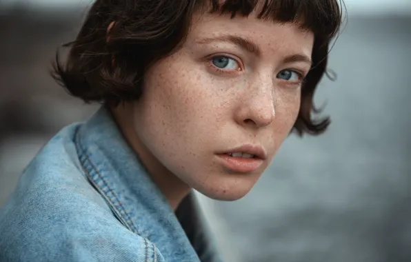 Wallpaper girl, portrait, freckles, Pavel Sokolov, Maria Adair for ...