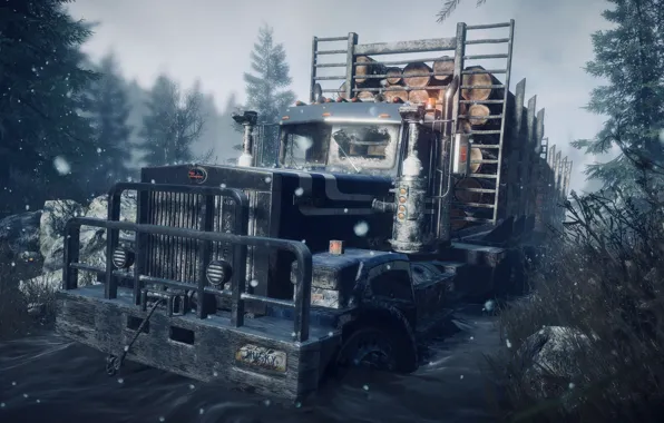 Wallpaper HDR, Canada, Wood, Water, Snow, Truck, Game, Trees for mobile ...