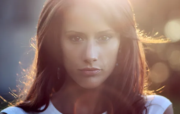 Wallpaper The sun, Girl, Look, Lips, Girl, Rays, Eyes, Beautiful images ...