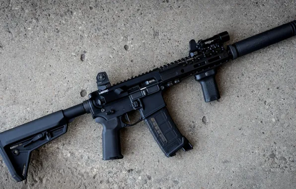 Wallpaper weapons, rifle, weapon, muffler, custom, M16, ar-15, assault ...