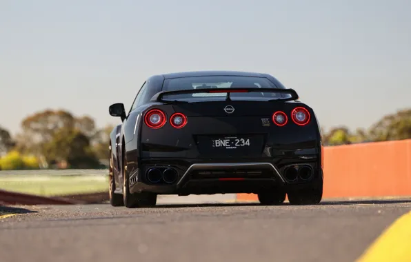 Wallpaper Nissan, GT-R, rear view, Nissan GT-R T-spec for mobile and ...
