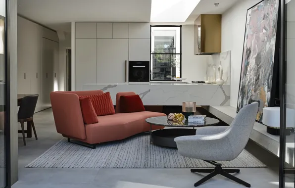 Wallpaper interior, kitchen, living room, dining room, by Wala, Henry ...