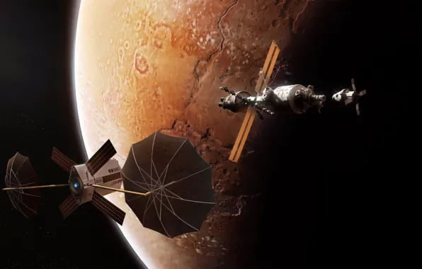 Wallpaper space, planet, stars, camera, Sen Satellite 2 for mobile and ...