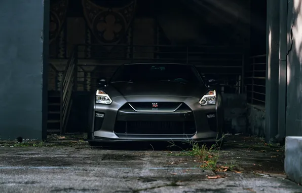 Download wallpaper Nissan, Front, R35, Face, Nissan GTR, Sight, section ...