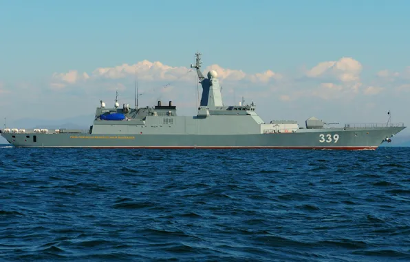 Wallpaper Corvette, project 20380, Aldar Tsydenzhapov for mobile and ...