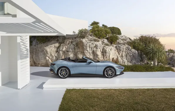 Download wallpaper Ferrari, Roma, side view, Ferrari Roma Spider ...