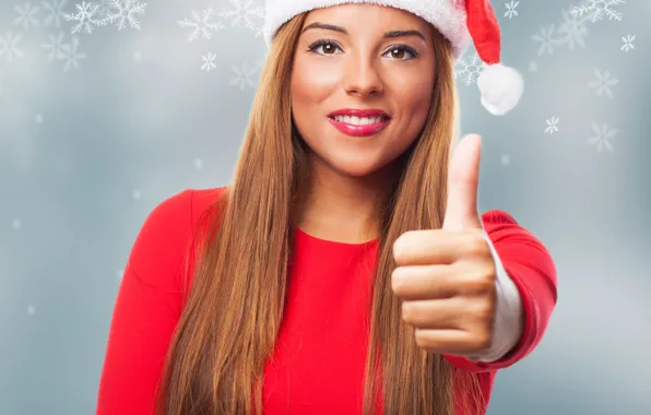 Wallpaper girl, new year, portrait, Christmas, maiden, gesture, Laika ...