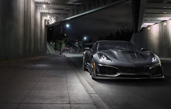 Wallpaper Corvette, Chevrolet, ZR1, front view, 2019 images for desktop ...