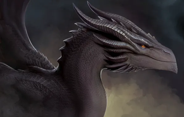 Wallpaper dragon, monster, being, horns images for desktop, section ...