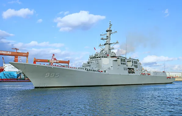 Wallpaper destroyer, Republic of Korea Navy, DDG-995, Jeongjo The Great for mobile and desktop ...