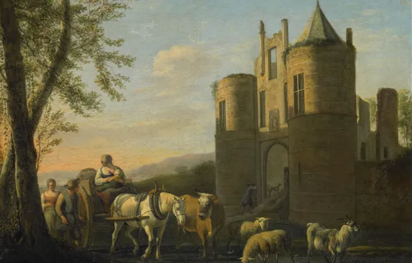 Download wallpaper oil, canvas, Gerrit Adriaenszoon Berckheyde, Gerrit ...