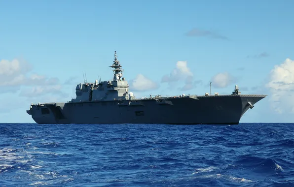 Wallpaper Japan, JS Izumo, destroyer-helicopter carrier for mobile and ...