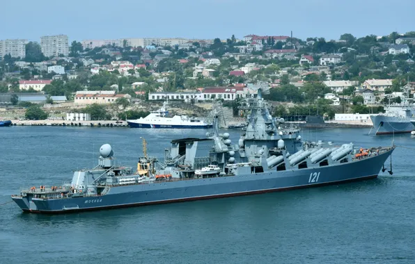 Wallpaper Moscow, cruiser, mooring images for desktop, section оружие ...
