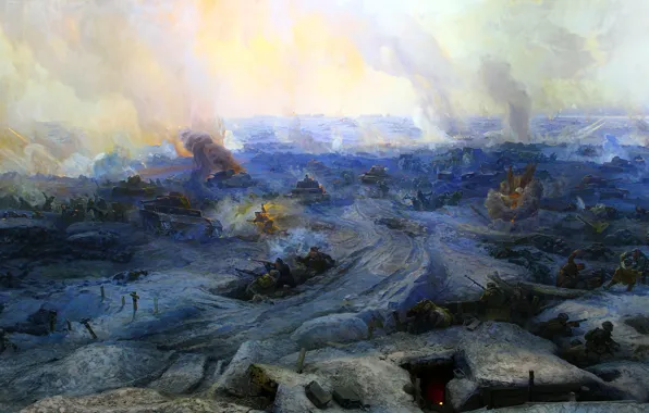 Download wallpaper Winter, Snow, War, Panorama, Picture, Soldiers ...