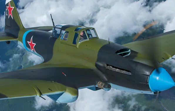 Wallpaper The plane, The Second World War, Il-2, Attack, Il-2M3, THE ...