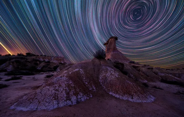 Download wallpaper the sky, space, stones, rocks, hills, desert ...