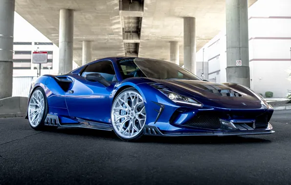 Wallpaper Ferrari, Blue, Keyvany, Ferrari F8 Spider for mobile and ...