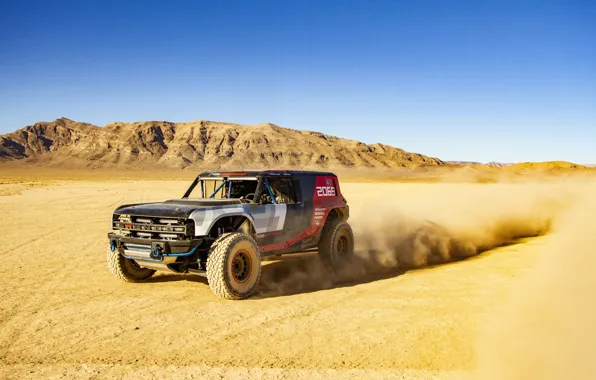 Download wallpaper sand, the sky, mountains, Ford, 2019, Bronco R Race ...