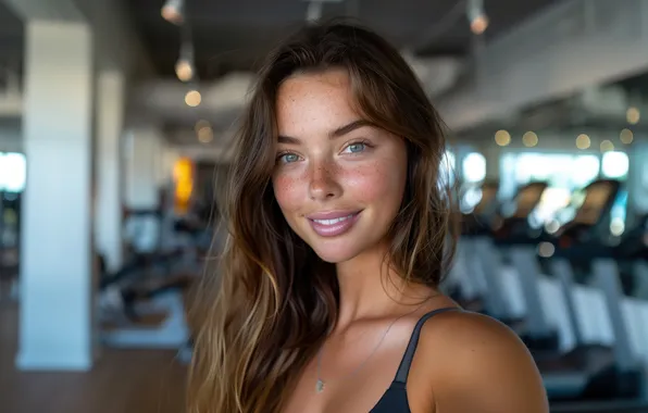 Wallpaper smile, model, look for mobile and desktop, section ии арт ...