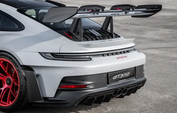 Wallpaper 911, Porsche, Porsche 911 GT3 RS Weissach Package, rear wing ...
