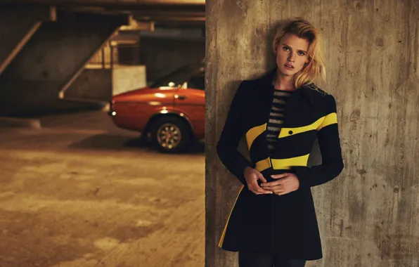 Download wallpaper auto, model, makeup, dress, hairstyle, blonde, Lara ...