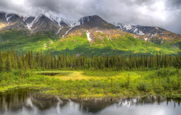 Wallpaper greens, nature, river, mountain for mobile and desktop ...