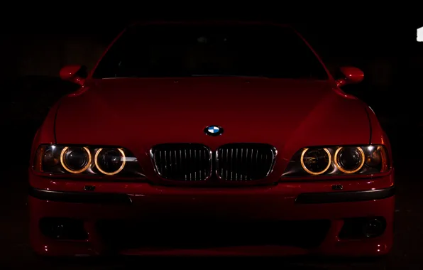Wallpaper Red, E39, M5, Car front for mobile and desktop, section bmw ...