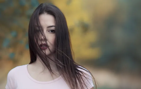 Wallpaper autumn, girl, portrait for mobile and desktop, section ...