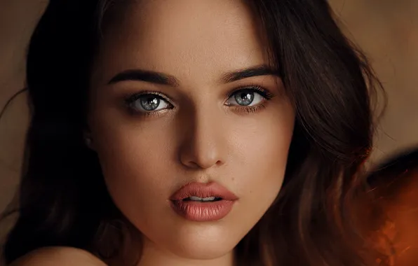 Wallpaper look, girl, portrait, Denis Lytkin, Inessa Shapoval for mobile and desktop, section ...