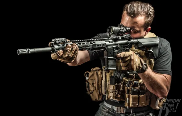 Wallpaper assault rifle, telescopic sight, pointing images for desktop ...