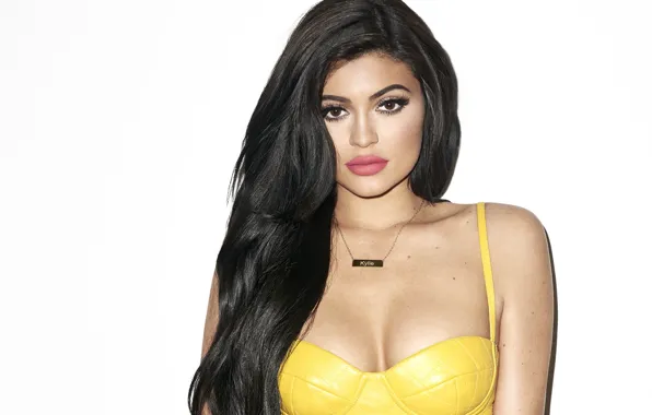 Download wallpaper brunette, celebrity, Kylie Jenner, section girls in resolution 1920x1200