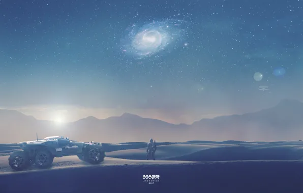 Download wallpaper mass effect, nomad, andromeda, ryder, milky way ...