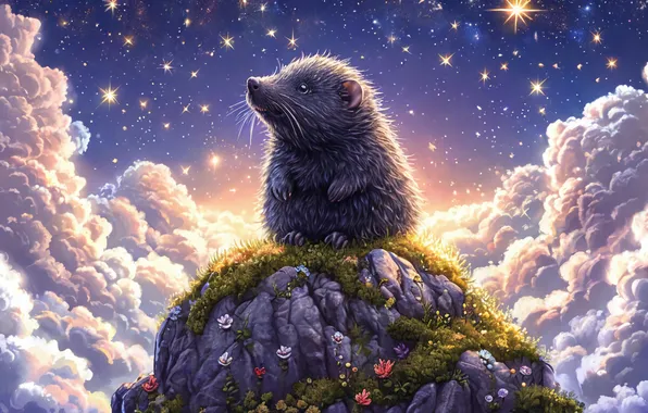 Wallpaper animal, mole, AI ART for mobile and desktop, section ии арт ...