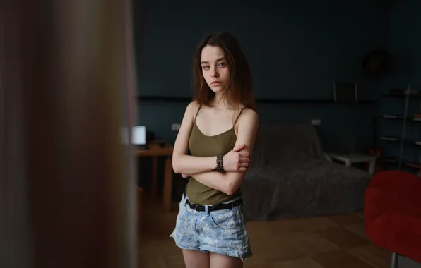 Wallpaper shorts, freckles, legs, sponge, the beauty, Aleks Five for ...