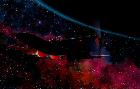 Wallpaper stars, planet, the plane, Space Corsair for mobile and ...