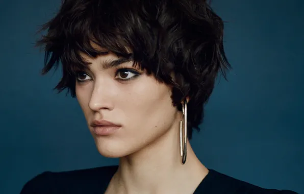 Wallpaper girl, eyes, short hair, model, lips, Alexandra Micu images ...