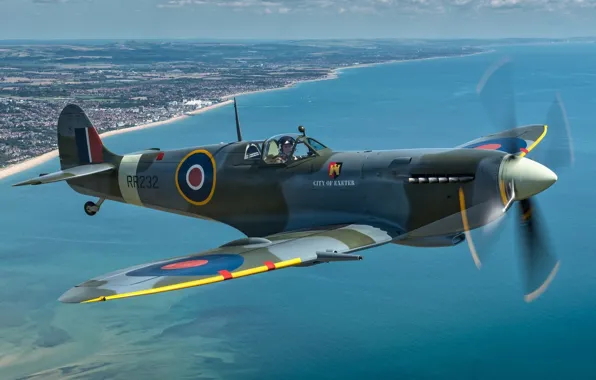 Wallpaper screw, flight, combat aircraft, Supermarine Spitfire HF ...