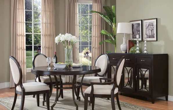 Download wallpaper design, interior, a small dining room in a unique ...