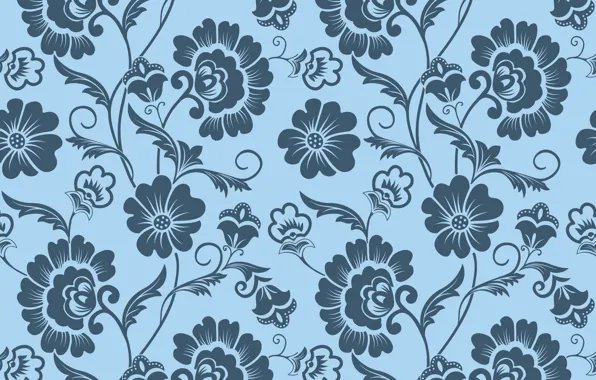 Download wallpaper flowers, background, pattern, texture, ornament ...