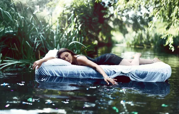 Wallpaper summer, water, girl for mobile and desktop, section ситуации ...