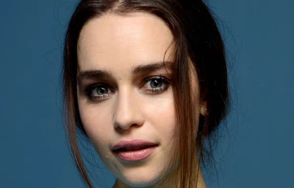 Wallpaper look, face, actress, brunette, Emilia Clarke for mobile and ...