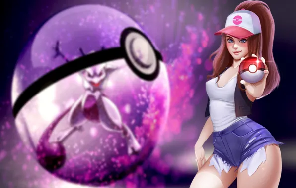 Wallpaper Girl Fantasy Cat Model Pokemon Mewtwo For Mobile And Desktop Section фантастика