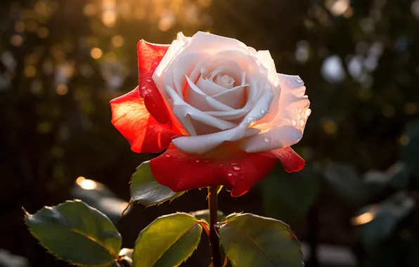 Wallpaper drops, macro, light, flowers, roses, petals, garden, stem for ...