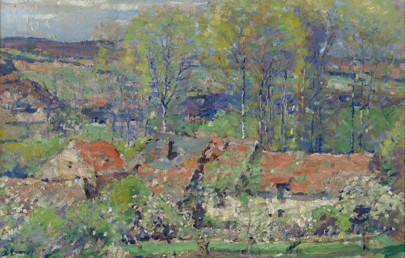 Wallpaper landscape, picture, Karl Albert Buehr, Carl Albert FYR, 1909 ...