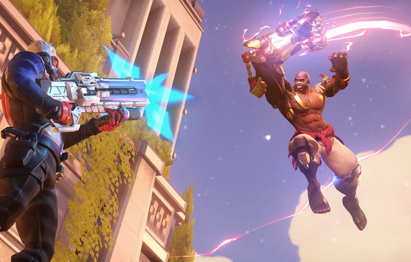 Wallpaper gun, weapon, fight, Overwatch, soldier 76, soldier: 76 for ...